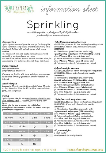 Ravelry: Sprinkling pattern by Kelly van Niekerk