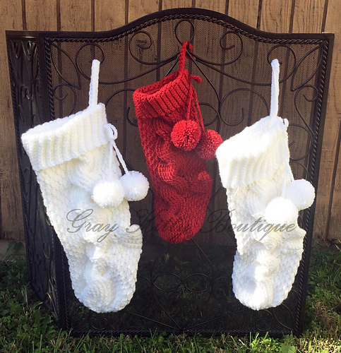 Ravelry: Big Bold Cabled Stocking pattern by Jennifer Renaud