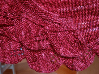 Ravelry: h2onina's Cedar Leaf Shawlette 2