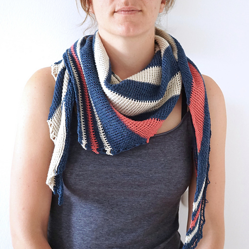 Ravelry: Tunisian Crochet Triangle Shawlette "Seafarer" pattern by ...