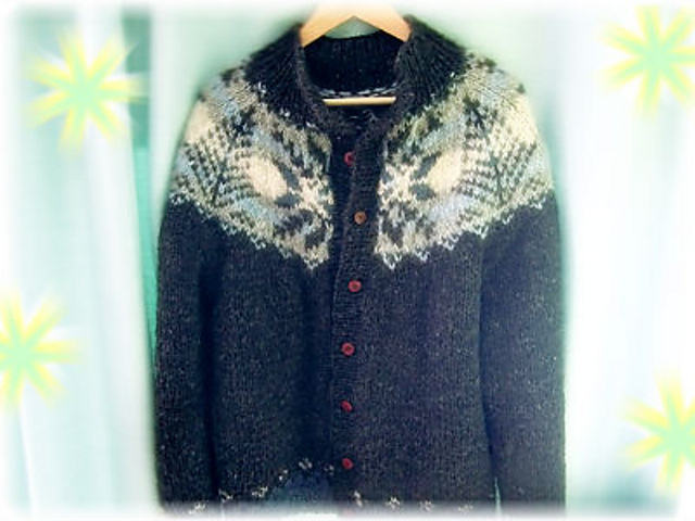 Ravelry: p.012 Lopi Men's Cardigan pattern by Mutsumi Harada（原田睦美）