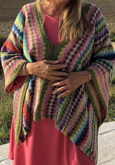 Ravelry: Diamond Poncho pattern by Irene Israel