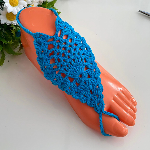 Ravelry: Boho Crochet Barefoot Sandals pattern by Hand Trendy