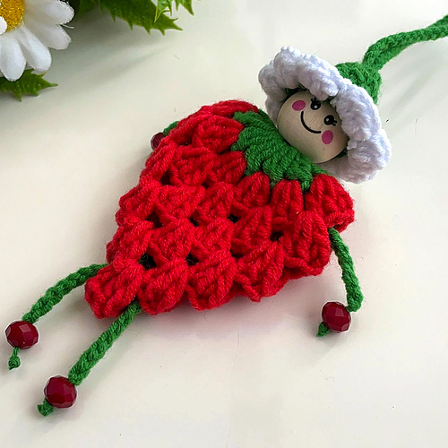 Ravelry: Strawberry Doll Charm pattern by Hand Trendy
