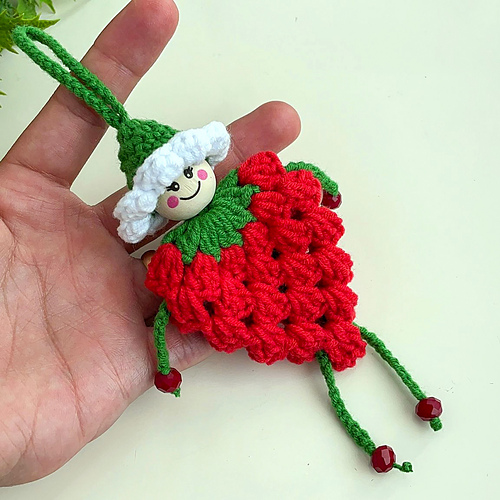Ravelry: Strawberry Doll Charm pattern by Hand Trendy