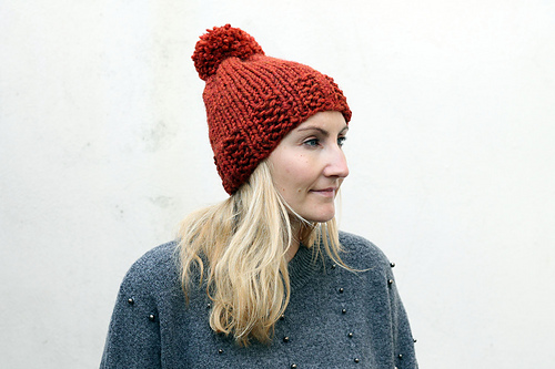 Ravelry: Chunky Ribbed Beanie Hat pattern by Louise Bollanos