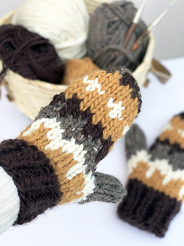 Ravelry: The Bernie Mittens pattern by Louise Bollanos