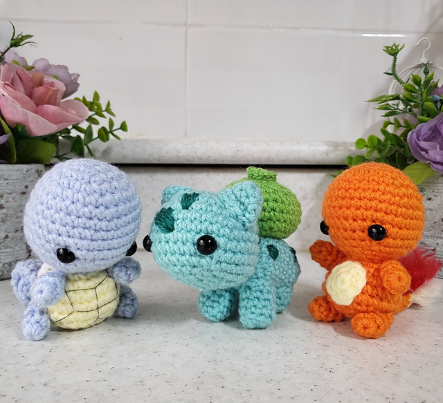Ravelry: Kanto Starters Pokémon pattern by Isl Han
