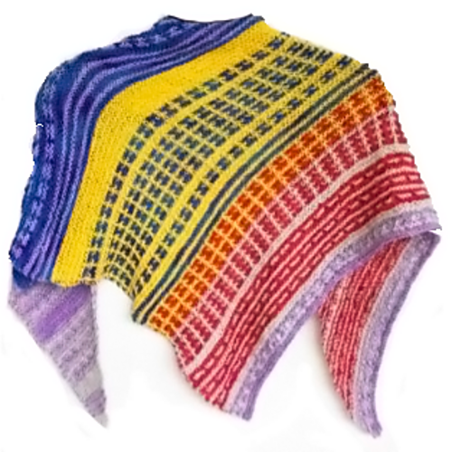 Ravelry: Checkerboard Triangle pattern by Iris Schreier