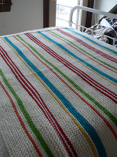Ravelry: Bright Stripes Throw pattern by Hannah Fettig