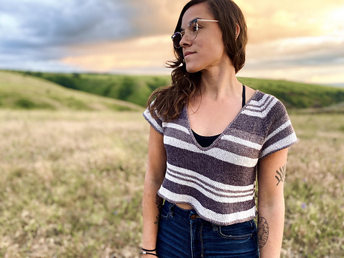 Ravelry: Stripey V Tee pattern by Hannah Singleton