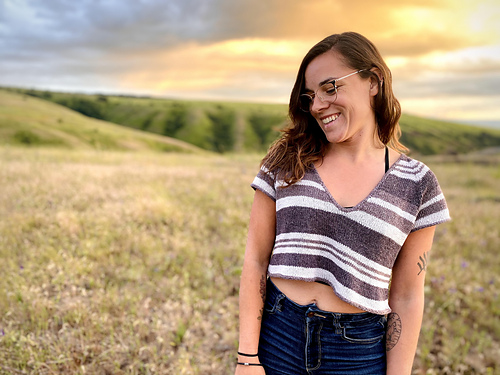 Ravelry: Stripey V Tee pattern by Hannah Singleton