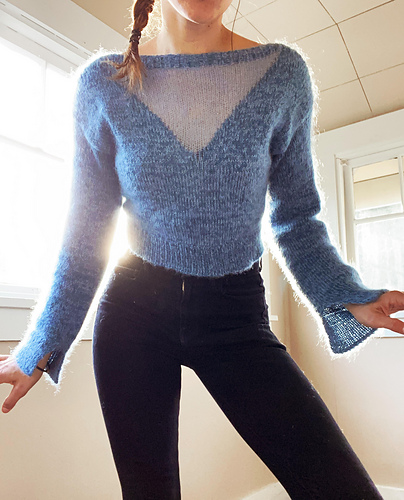 Ravelry: Sheer V Sweater pattern by Jessie Maed Designs