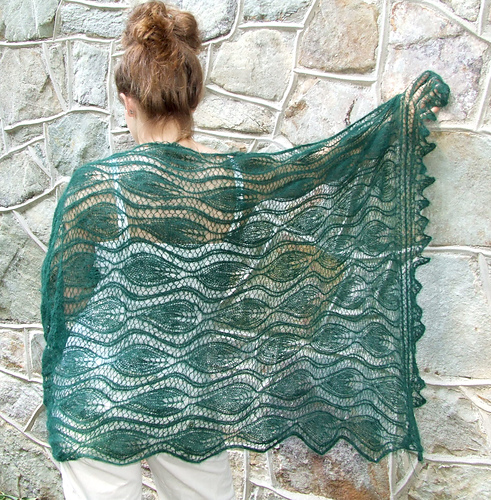 Ravelry: Cascading Leaves Stole pattern by Beth Lutz