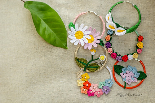 Ravelry: Hoop Earrings Set pattern by Happy Patty Crochet
