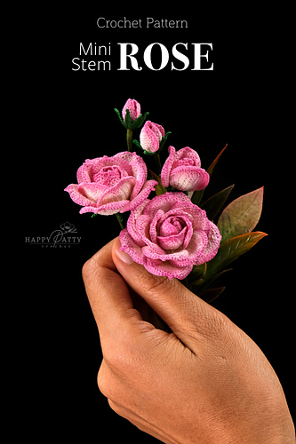 Ravelry: Mini Stem Rose pattern by Happy Patty Crochet