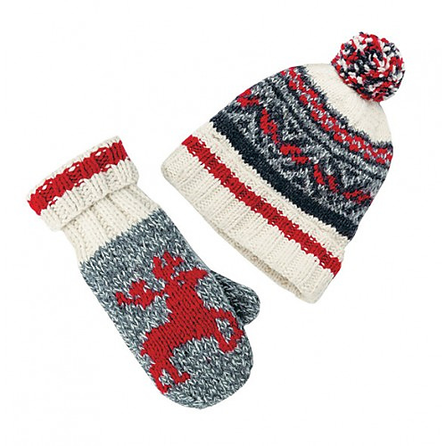 Ravelry: Reindeer Hat & Mittens pattern by Mary Maxim