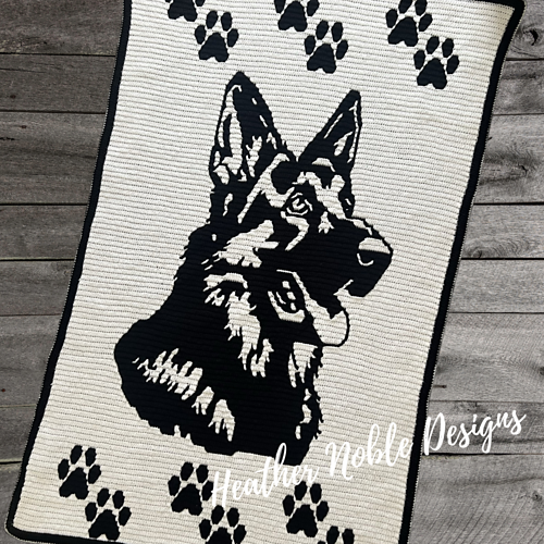 Ravelry: German Shepherd Blanket pattern by Heather Noble