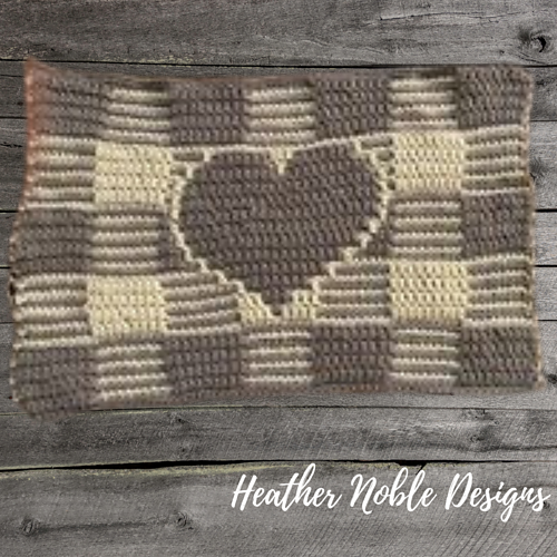 Ravelry: Gingham Heart Placemat pattern by Heather Noble
