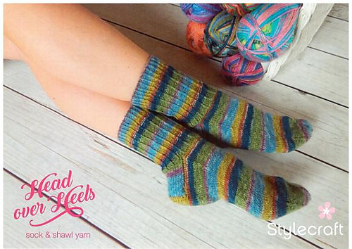 Ravelry: Head Over Heels Twisted Rib Socks pattern by Stuart Hillard
