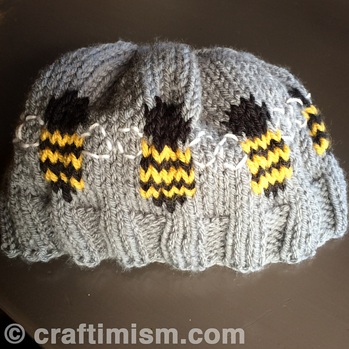 Ravelry: Bee Patterned Knit Hat pattern by Heidi Arjes