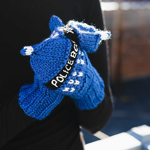 Ravelry: Police Box Mittens pattern by Heidi Arjes