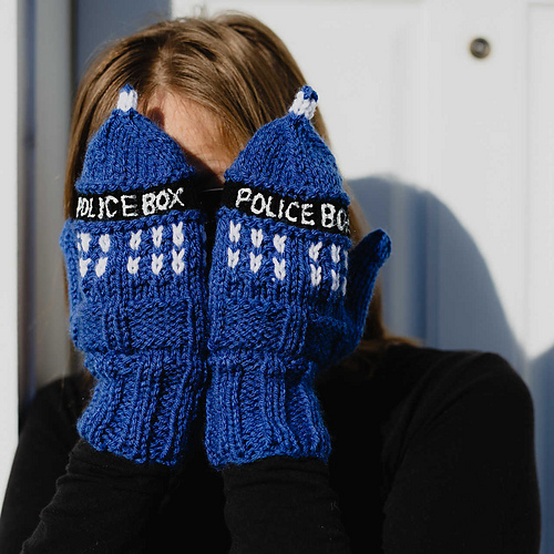 Ravelry: Police Box Mittens pattern by Heidi Arjes