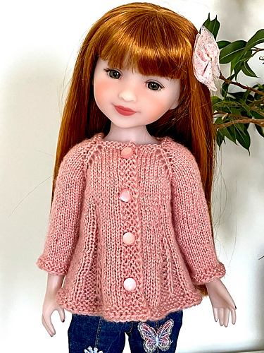 Ravelry: Flared Cardigan for Ruby Red Fashion Friends pattern by Hélène ...