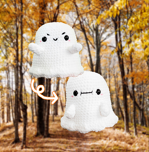 Ravelry: Reversible Ghost Plushie pattern by Hello Happy