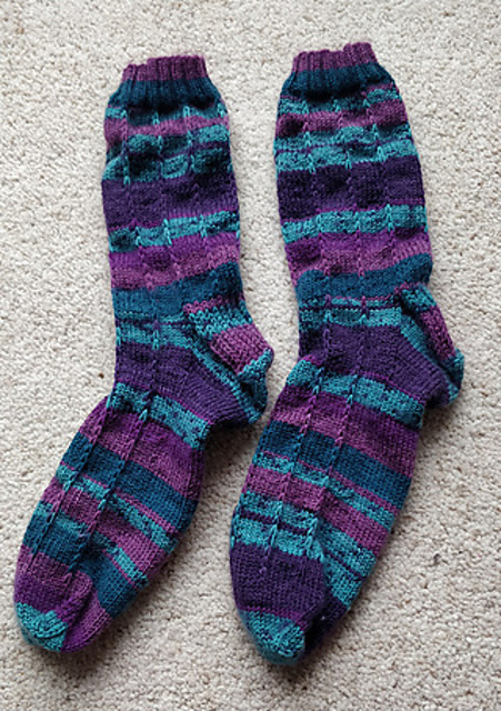 Ravelry: Slip stitch socks pattern by Helen Williamson