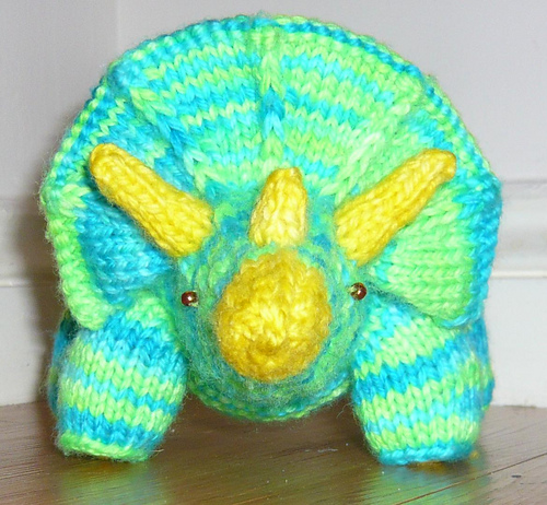 Ravelry: Knitted Triceratops pattern by Jillian Thom