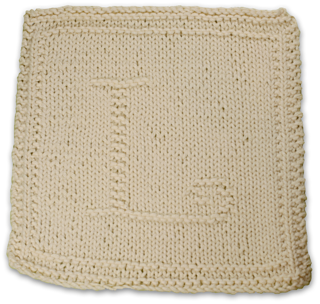 Ravelry: Monogrammed Dishcloth Letter L pattern by Heather Kate