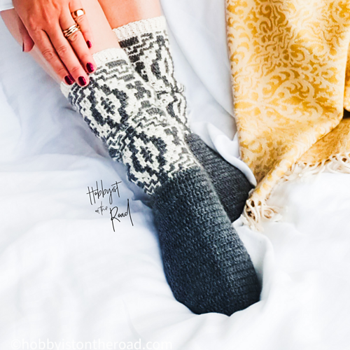 Ravelry: Baltic Winds Slouchy Socks pattern by Vytene Laucyte