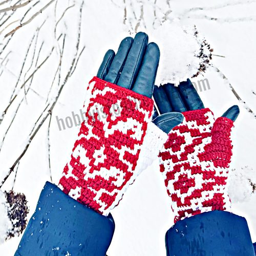 Ravelry: Frozen Flowers Gloves Mittens pattern by Vytene Laucyte