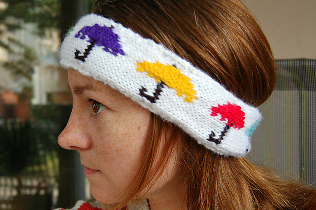 Ravelry: Knitted Umbrella Pattern Headband pattern by Holly Hollyson