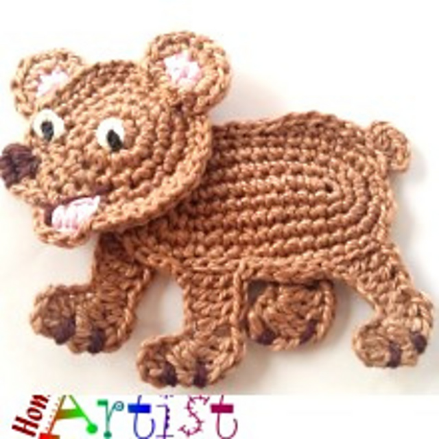 Ravelry: Bear Applique pattern by Homeartist crochet