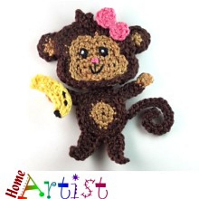 Ravelry: Monkey Applique pattern by Homeartist crochet
