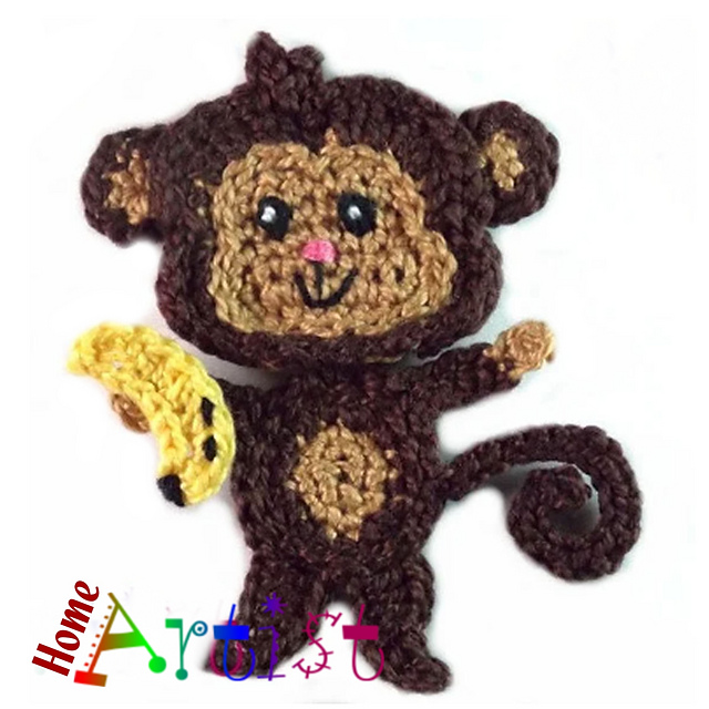Ravelry: Monkey Applique pattern by Homeartist crochet