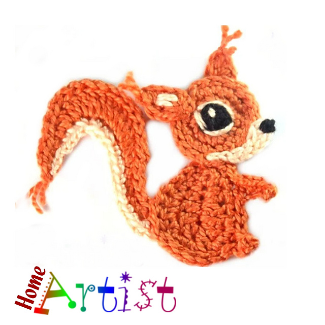 Ravelry: Squirrel #2 applique pattern by Homeartist crochet