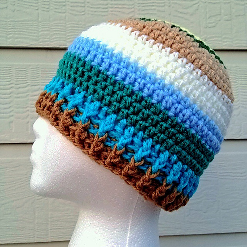 Ravelry: Crochet Colorwork Striped Hat pattern by V. Noël
