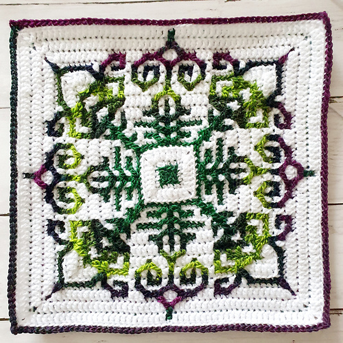 Ravelry: Thistle Charm Mosaic Square pattern by Crochet Hooks and Magic