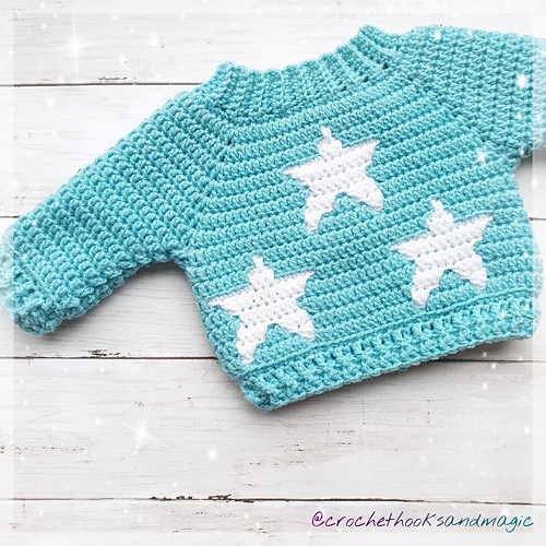 Ravelry: Starlight Mosaic Baby Jumper pattern by Crochet Hooks and Magic
