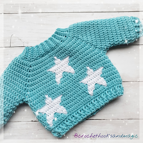 Ravelry: Starlight Mosaic Baby Jumper pattern by Crochet Hooks and Magic