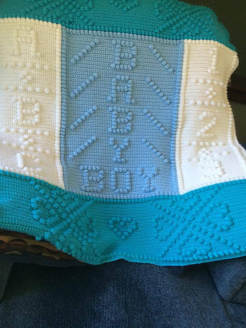 Ravelry: 121 Baby boy 123 abc Crib Size pattern by Nancy Liggins