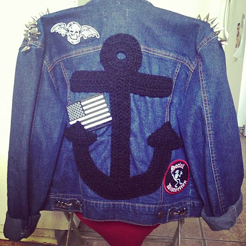 Ravelry: Anchor Nautical Crochet Applique pattern by Ashley Nicole Hook