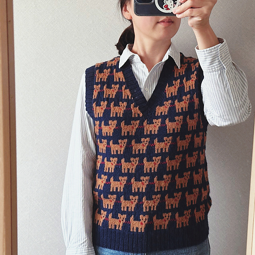 Ravelry: Everyone has a dog but me Vest pattern by Sangmi Lee