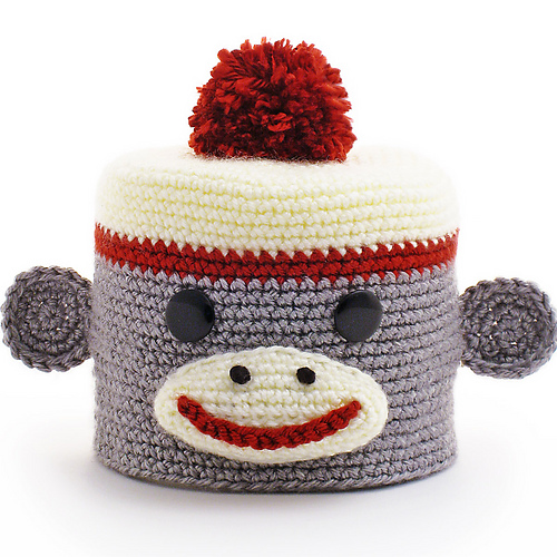 Ravelry: Sock Monkey Toilet Paper Cover pattern by Linda Wright ...