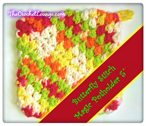 Ravelry: Butterfly Stitch Magic Potholder pattern by "e" Lee