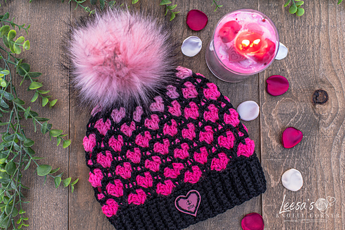 Ravelry: Snow Heart Beanie pattern by Leesa's Knotty Corner