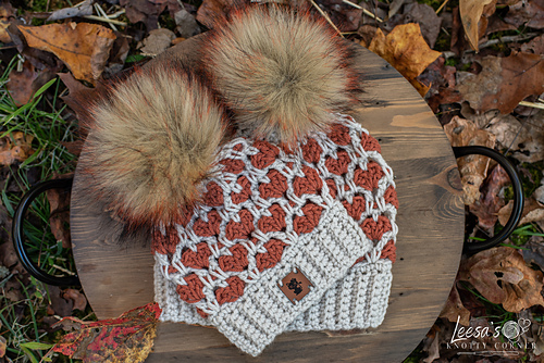 Ravelry: Snow Heart Beanie pattern by Leesa's Knotty Corner